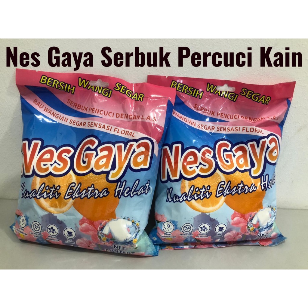 GAYA / NES GAYA DETERGENT POWDER 500g / Serbuk Pencuci Kain Washing ...