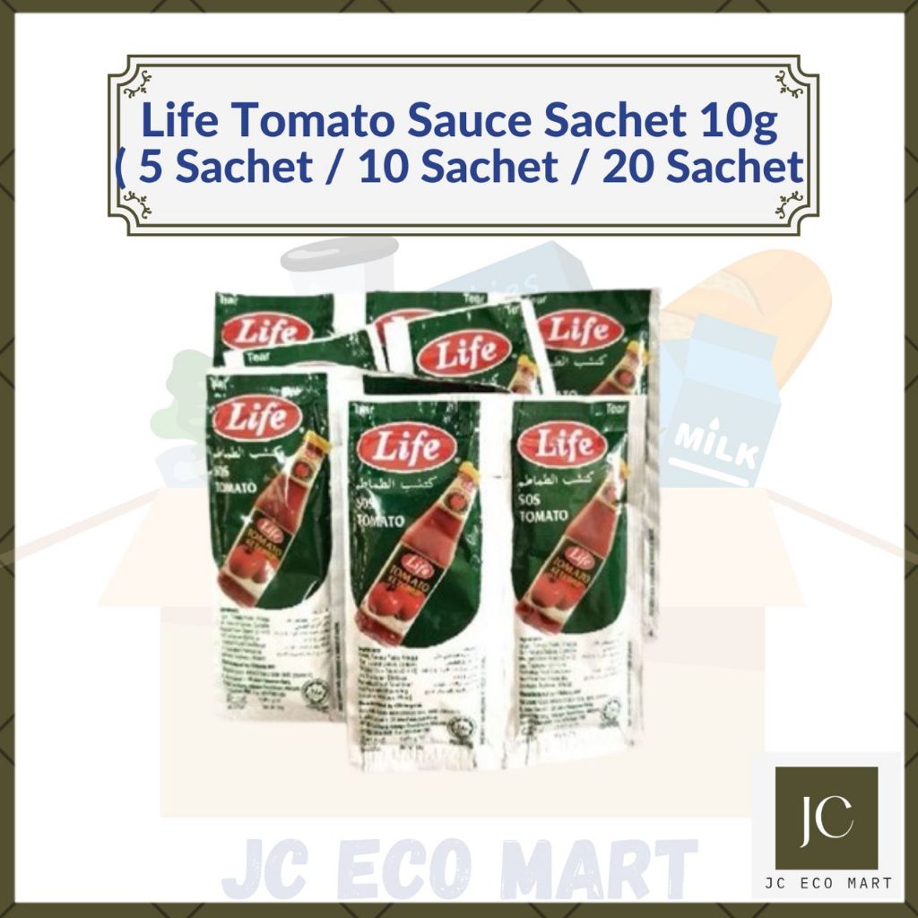 Life Tomato Sauce Sachet 10g ( 5 Sachet / 10 Sachet / 20 Sachet ) | Sos ...