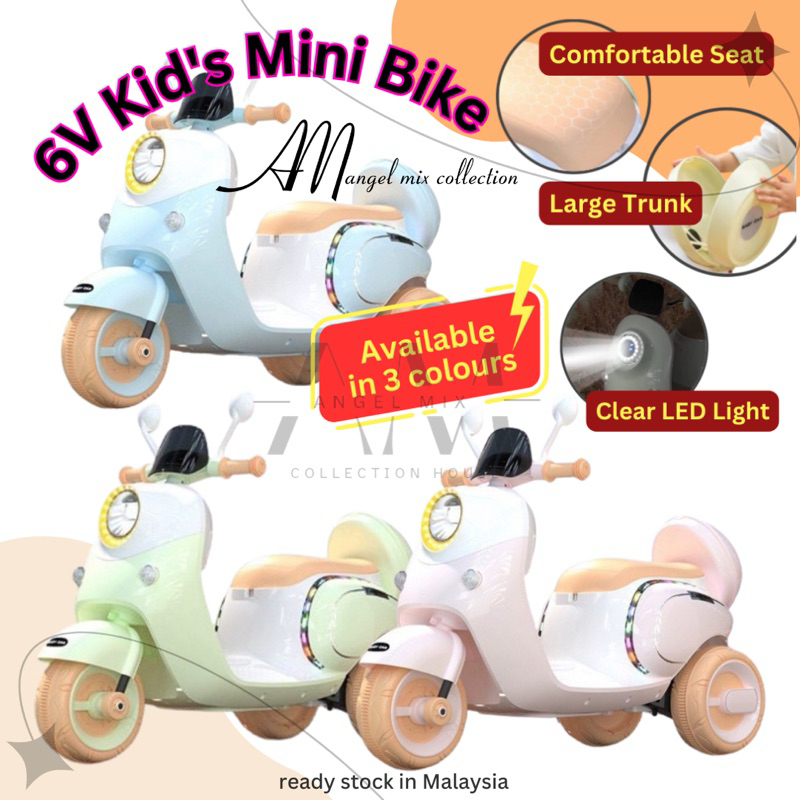 Ready Stock !!! 6V MINI BIKE For Kid Ride-On Electric Motorbike Budak ...