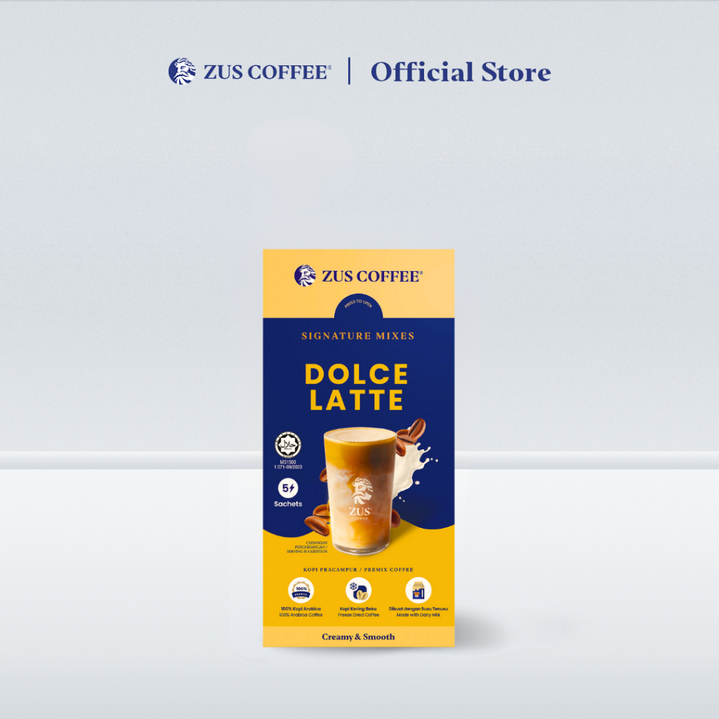 ZUS Signature Mixes Premium Instant Coffee - Dolce Latte - 5 sticks ...