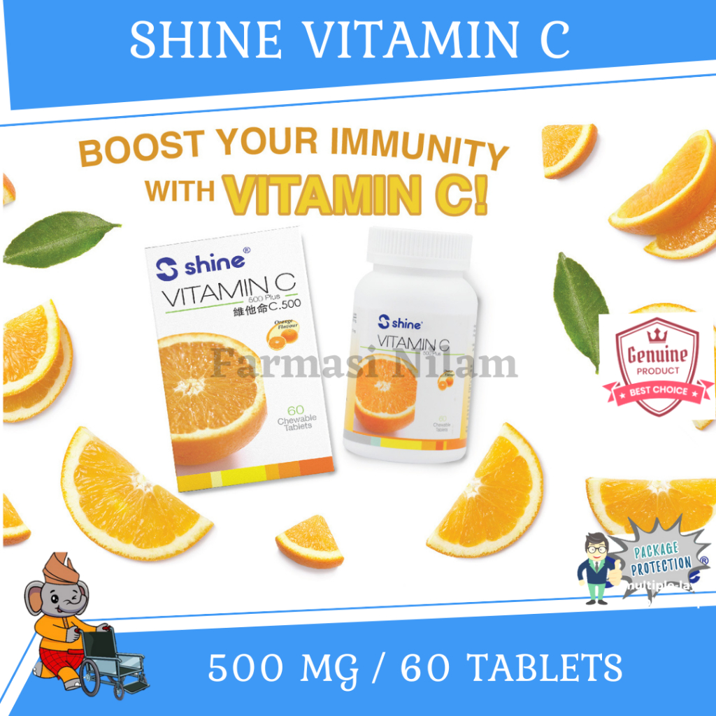 Shine Vitamin C 500 (60's Chewable Tabs) | Shopee Malaysia