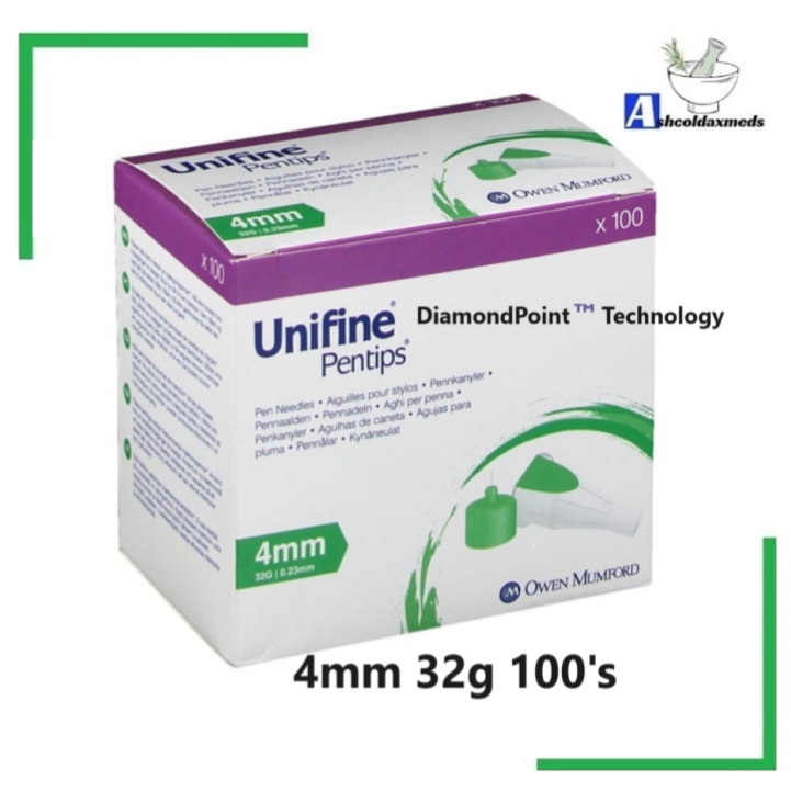 UNIFINE PENTIPS 4MM 32G 100'S (BD ULTRAFINE ALTERNATIVE) EXP06/2028 ...