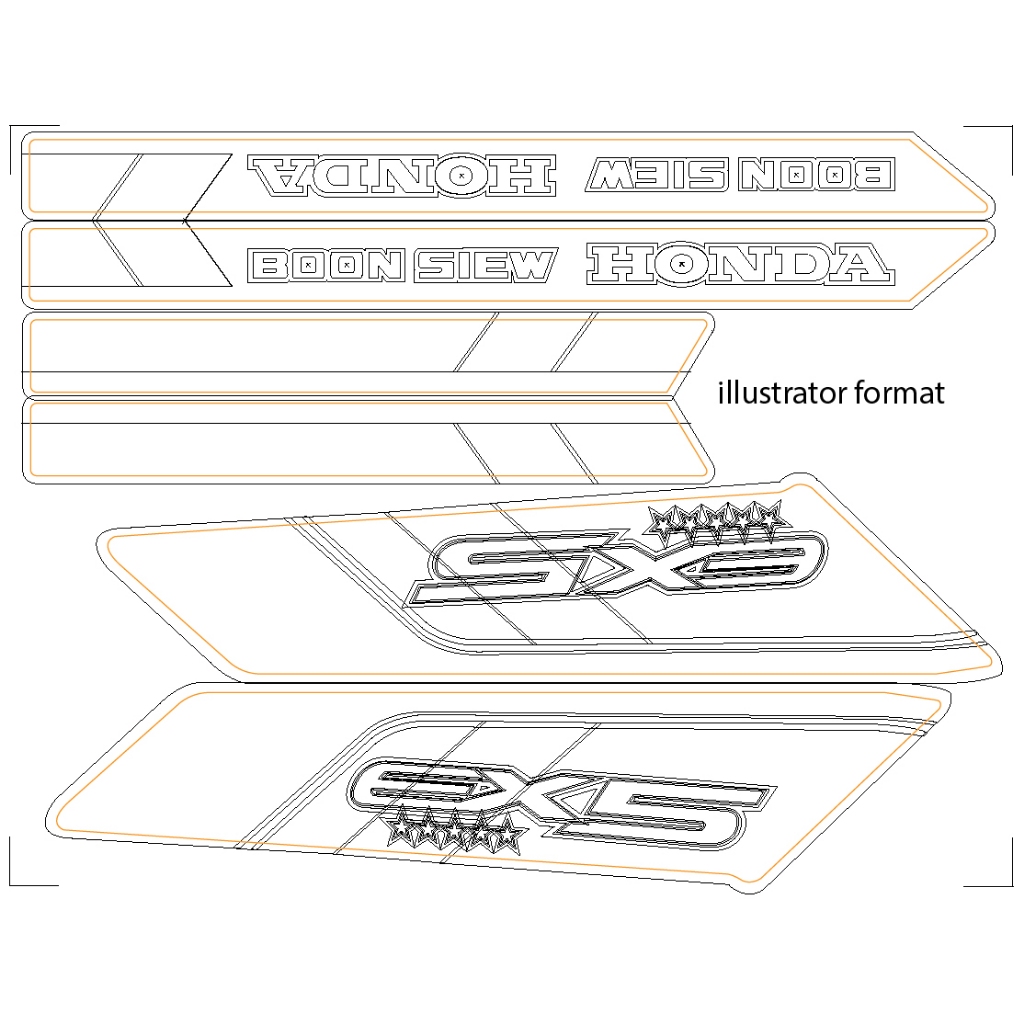Honda EX5 Motor Stripe Msia Version (illustrator File Format) | Shopee ...