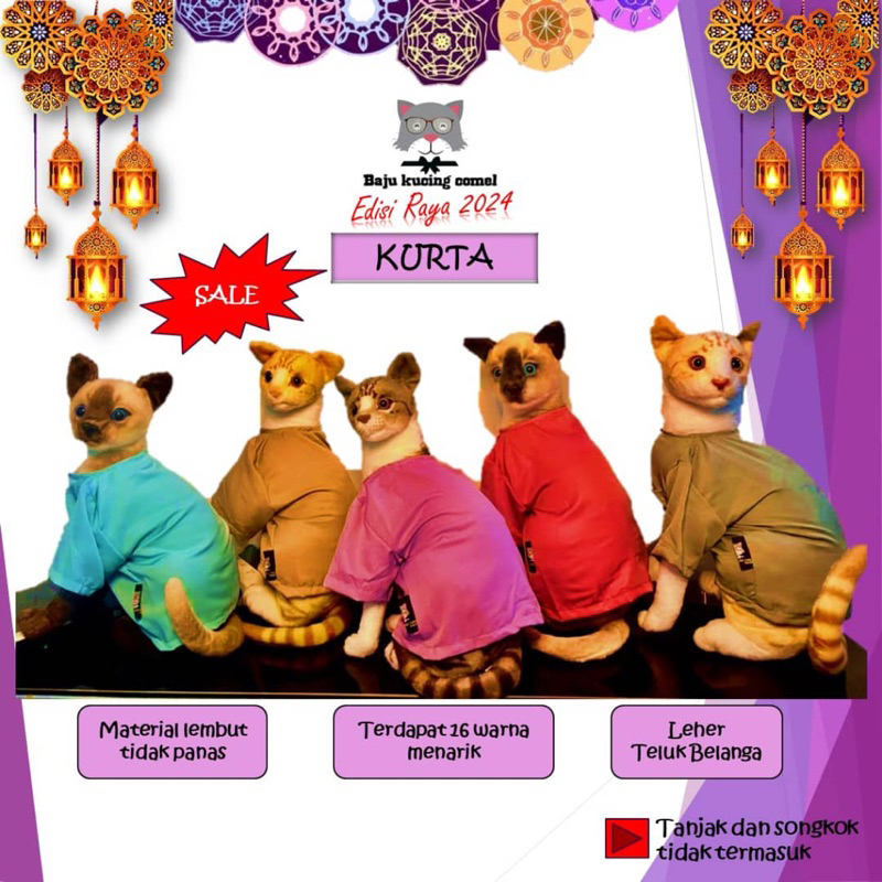 KURTA KUCING EDISI RAYA 2024 READY STOCK | Shopee Malaysia