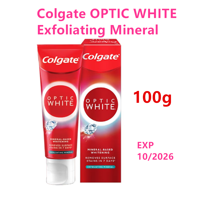 COLGATE Optic White Exfoliating Mineral Toothpaste 100g [EXP: 10/2026 ...