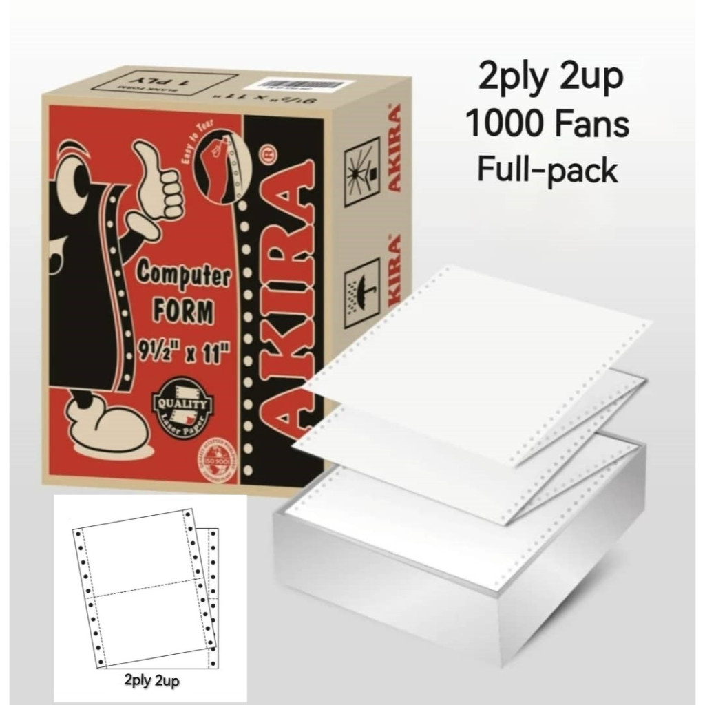 Akira 2ply 2up ncr Computer Form 2000 sets (Full-Pack) 1000 Fans ...