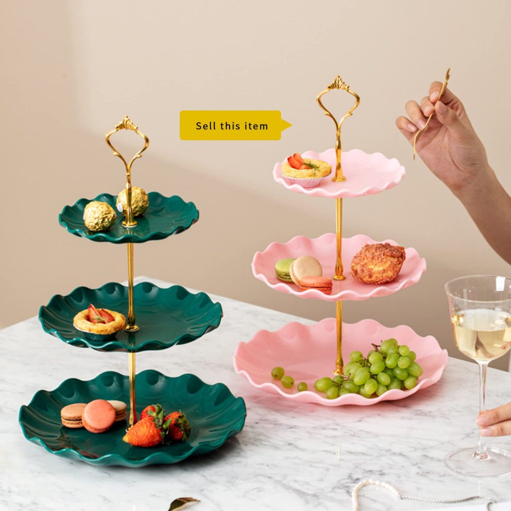 High Tea Stand Dessert tray Cupcake Cakes Fruit Party Serving Platter ...