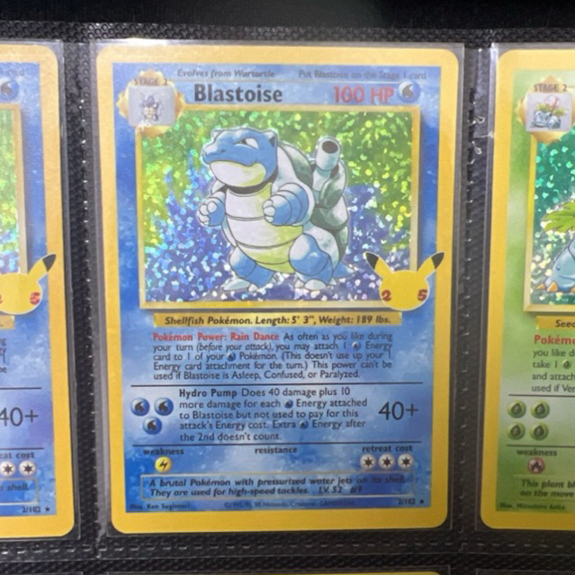 Blastoise Pokemon Card from Pokemon TCG 25th Anniversary Celebrations ...