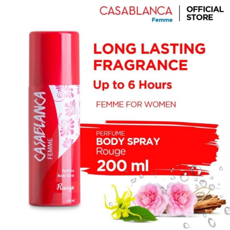 Casablanca Body Spray Rouge ( Red, 200ml ) | Shopee Malaysia