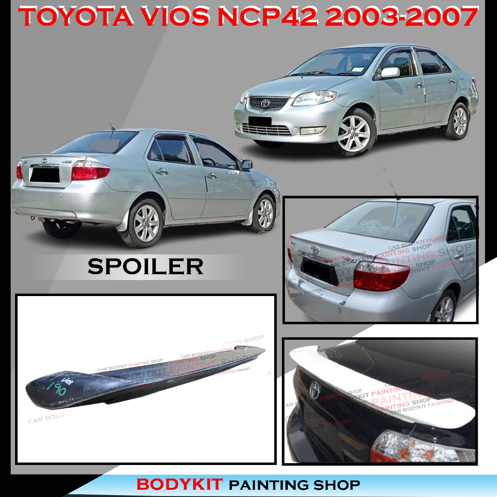 TOYOTA VIOS NCP42 2003-2007 OEM STYLE REAR TRUNK SPOILER LIP -MATERIAL ...