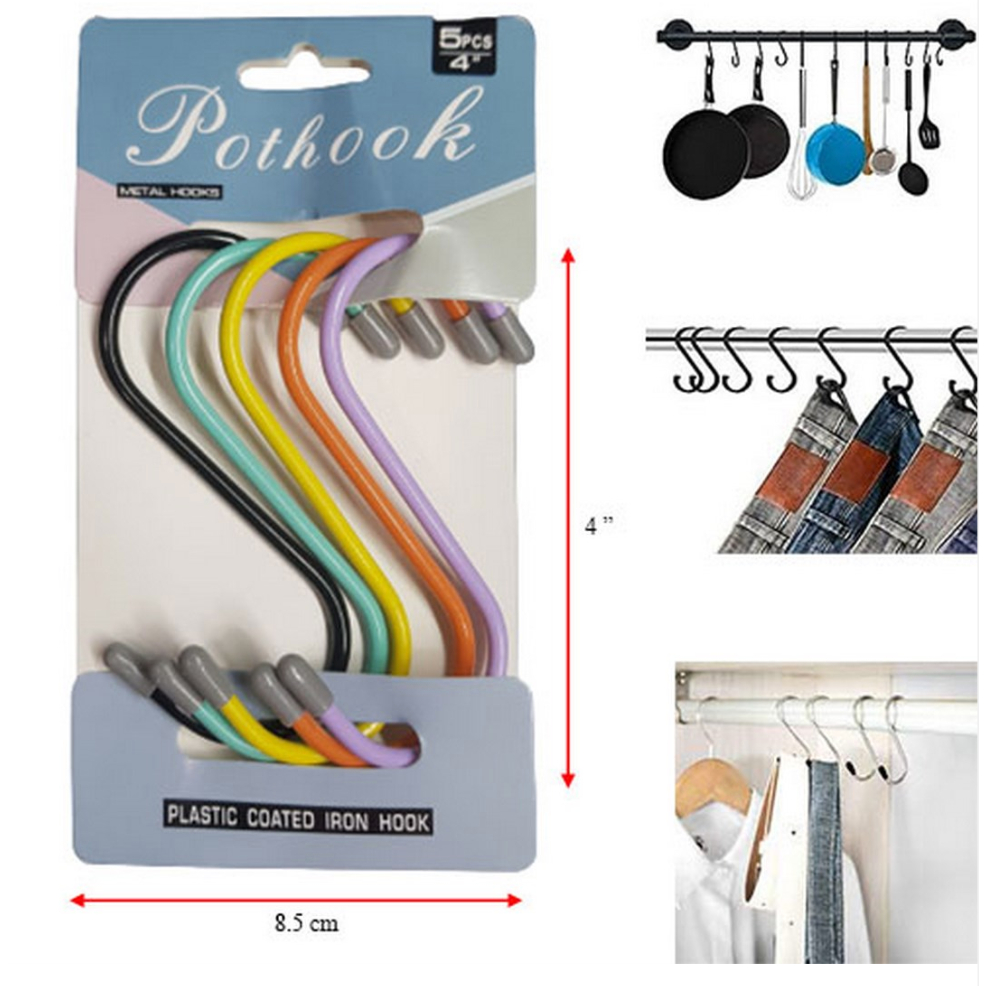 Metal Hooks 4'' (5 pieces of Colourful Hooks) | Shopee Malaysia