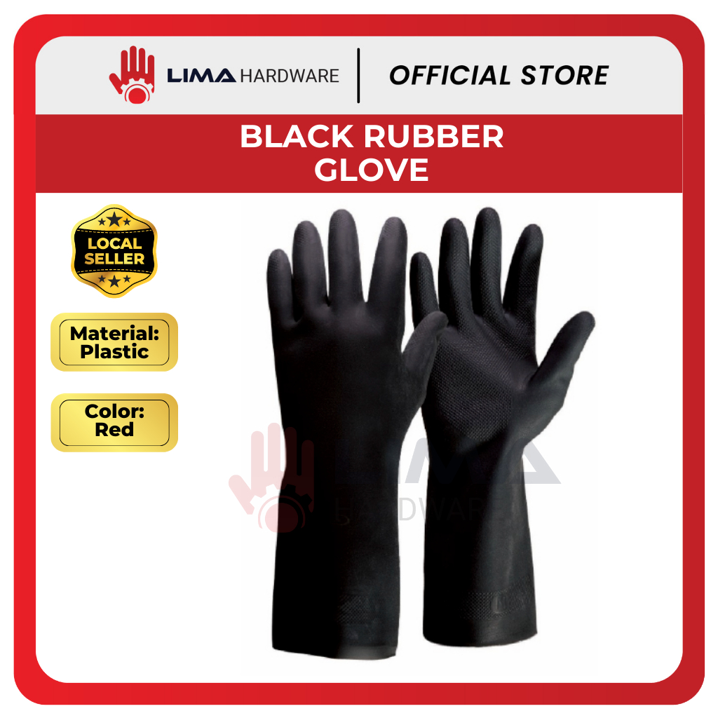Black Rubber Glove, Sarung Tangan Getah Hitam | Shopee Malaysia
