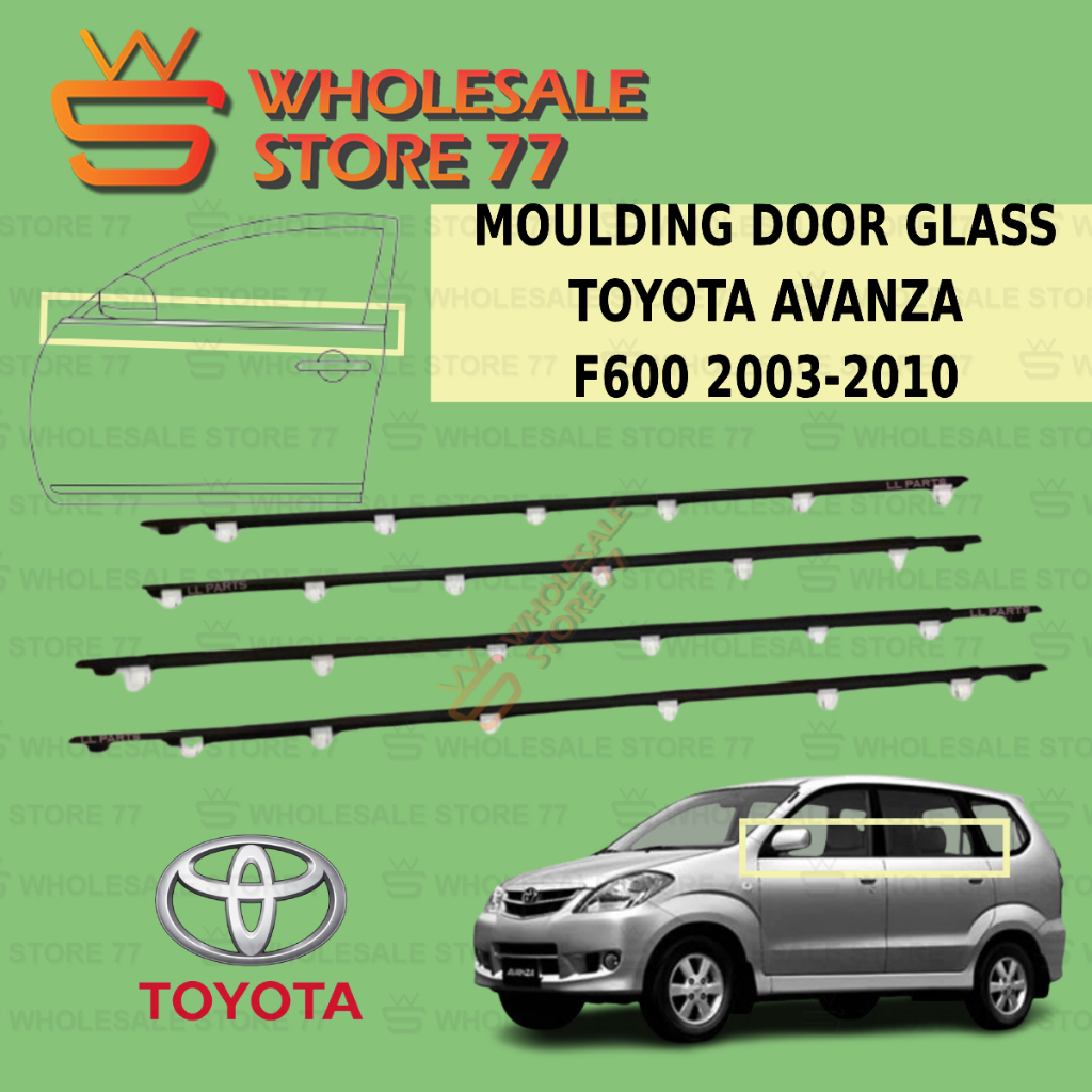 ORIGINAL | TOYOTA AVANZA F600 GLASS DOOR MOULDING 2003-2011 SEAL RUBBER ...