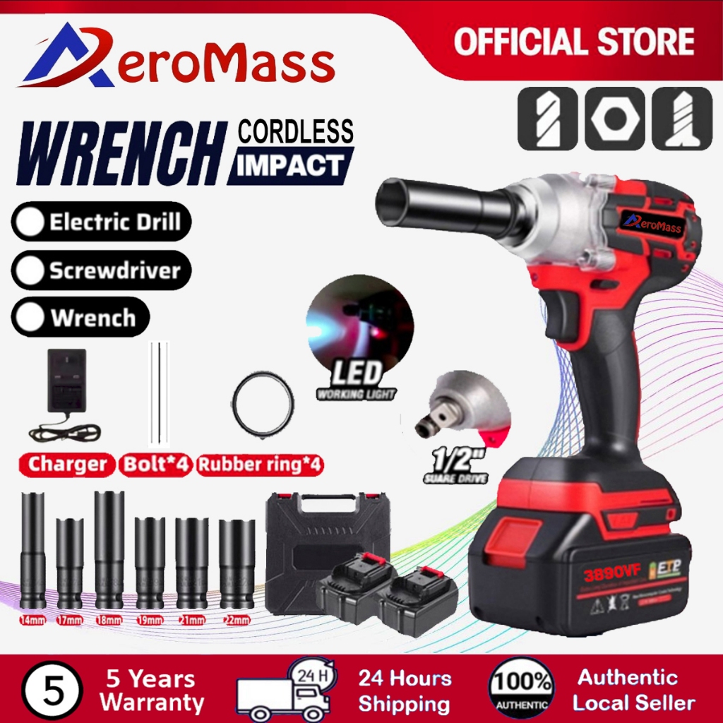 AeroMass Cordless Impact Wrench Cordless Impact Drill Powerful ...