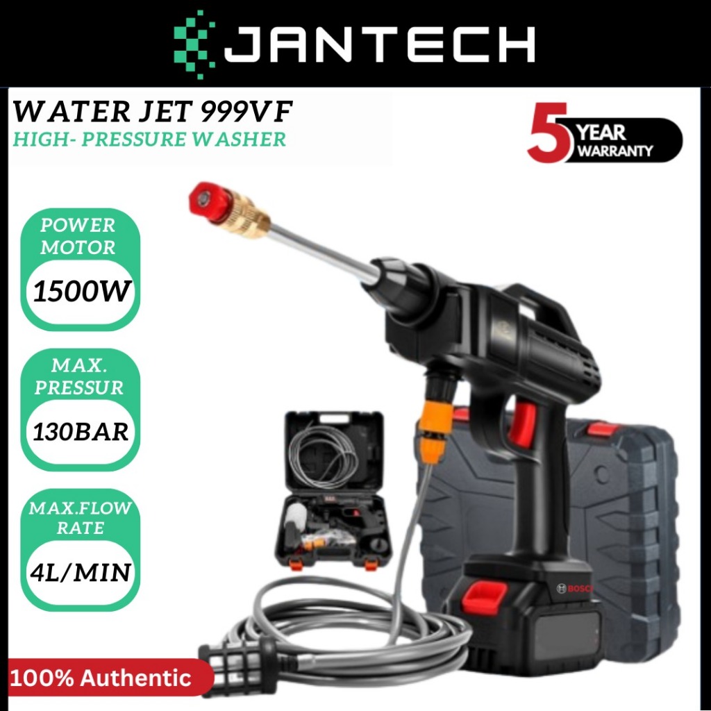 999VF Jantech Water Jet Cordless Washer High Pressure Water Gun Floor Tiles Cleaner Tools Mesin ...