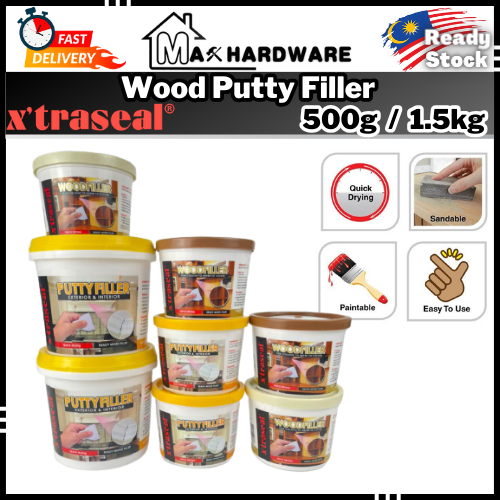 X'traseal Wood / Putty Filler 0.5kg(500gm) / 1.5kg Filling Cracks ...