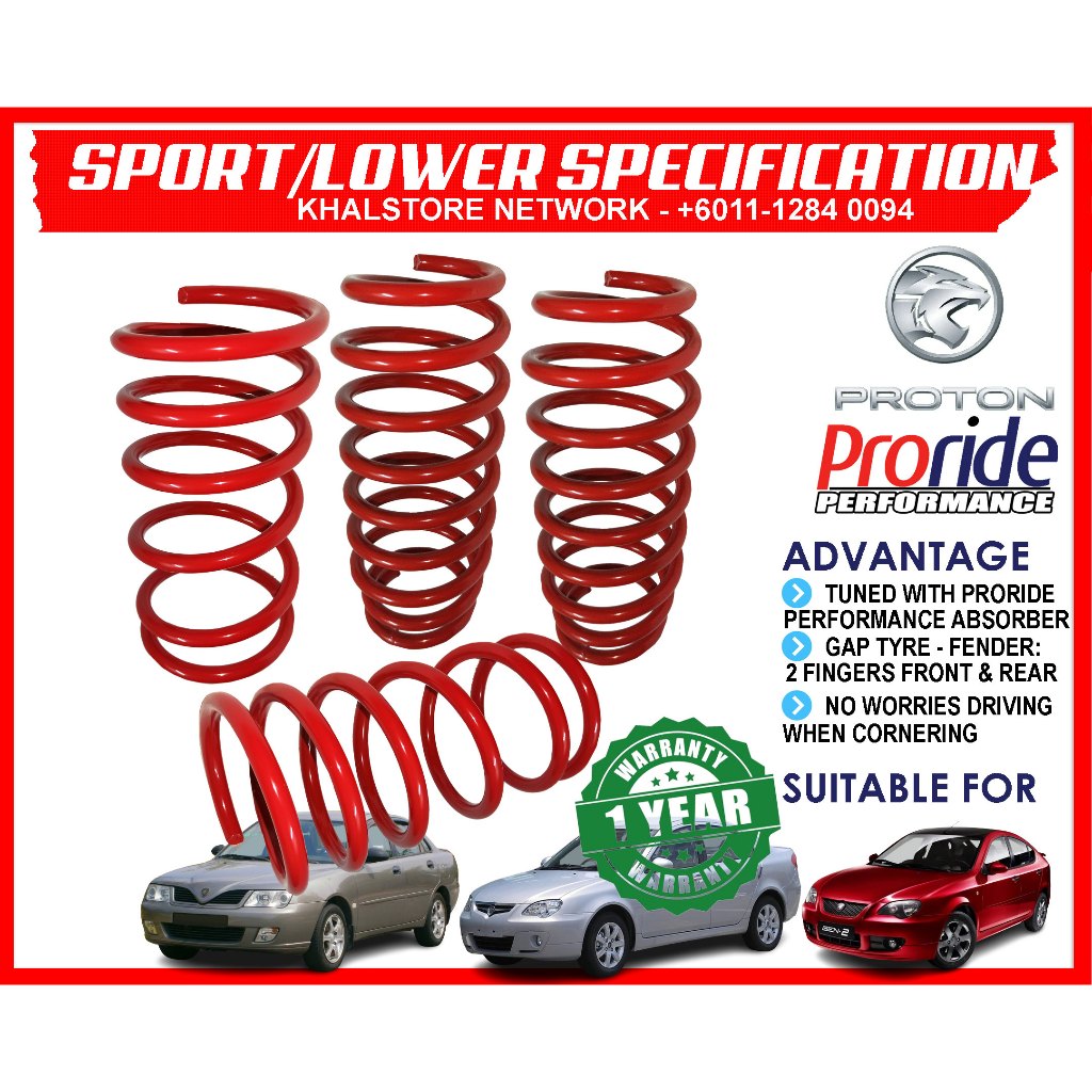 Proride Waja 1.6 Sport Spring Performance Wira MMC Campro Gen2 Persona ...