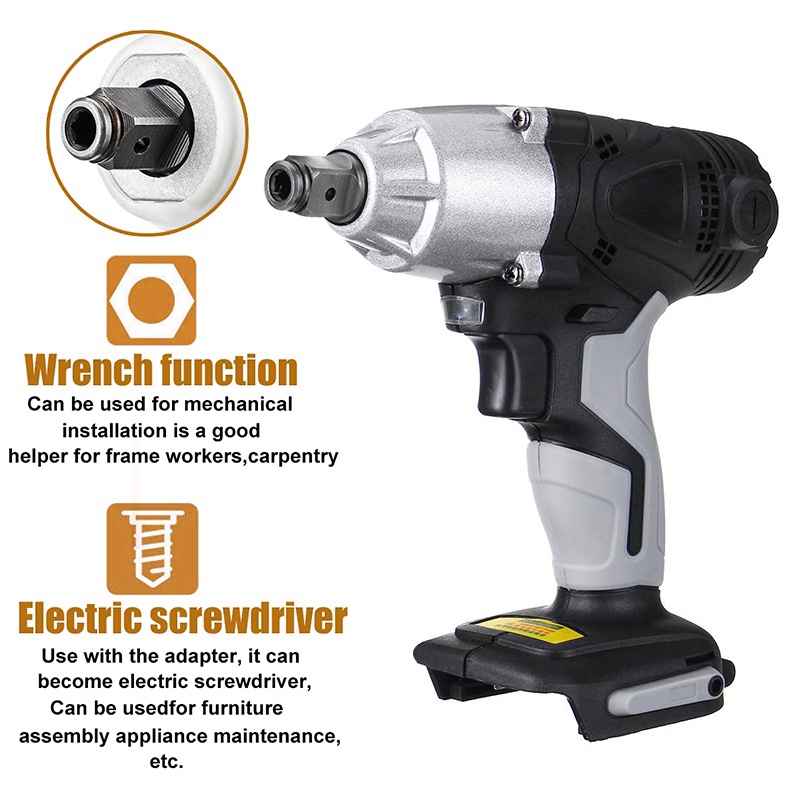 998VF Impact Wrench Cordless High Torque Impact Gun 2 in 1 Impact Drill ...