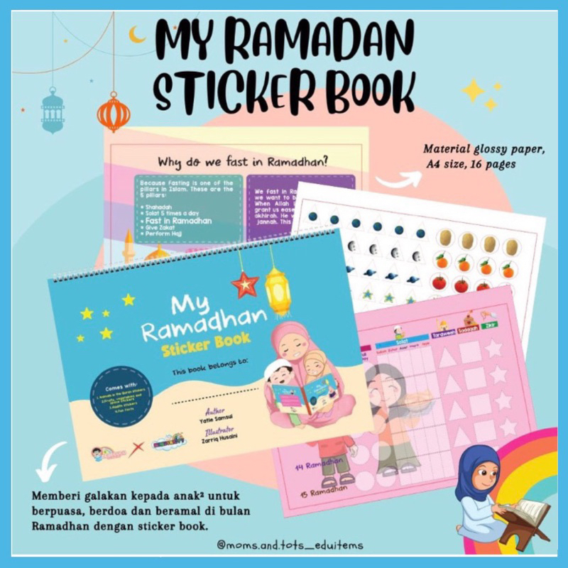 MY RAMADHAN STICKER BOOK | CHECKLIST RAMADHAN | RAMADAN TRACKER | ANAK ...