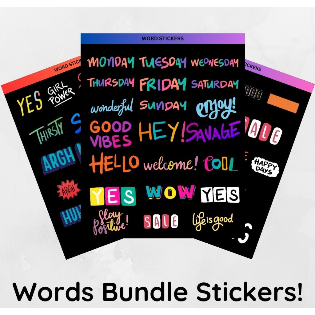 Sticker Bundle | Valentine Stickers | Word Stickers | Animated Stickers ...