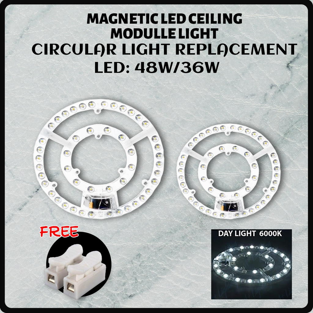 36W 48W Magnet Light Module Circular Tube Ring Light Replace Ceiling ...