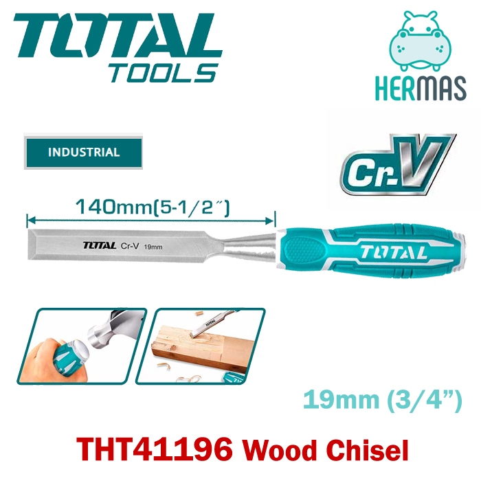 TOTAL THT41196 19mm 3/4" Wood Chisel Chromium-vanadium steel (Cr-V) | Shopee Malaysia