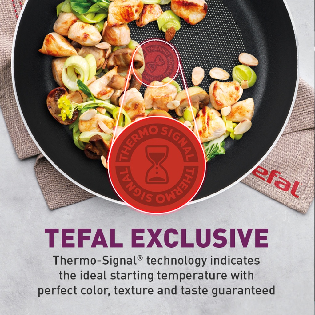 Tefal Cooking Source 3pcs Set (Frypan (24cm) + Saucepan (18cm) + Glass ...