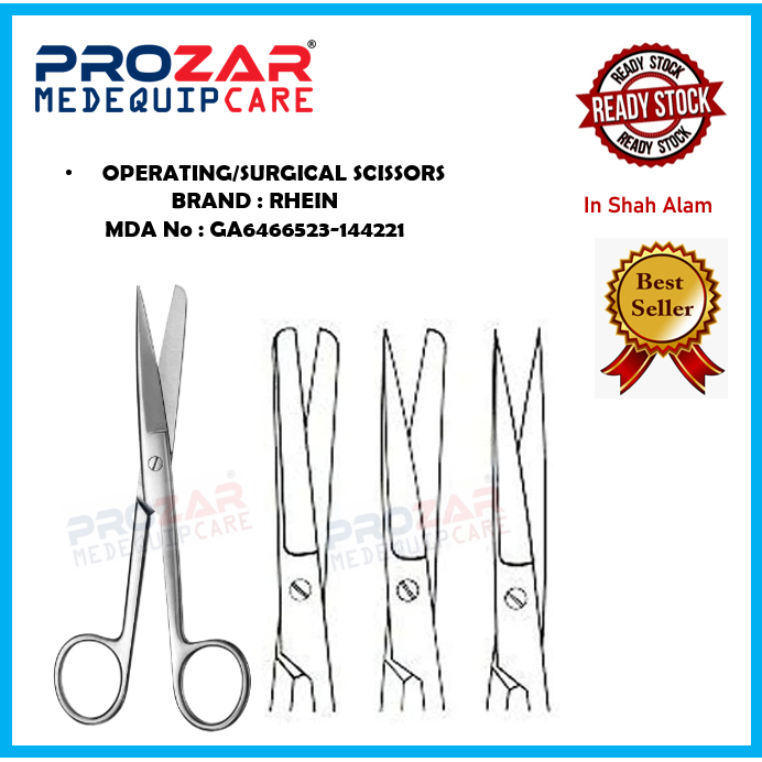 RHEIN OPERATING SCISSORS STRAIGHT-14CM SHARP/BLUNT, SHARP/SHARP/BLUNT ...