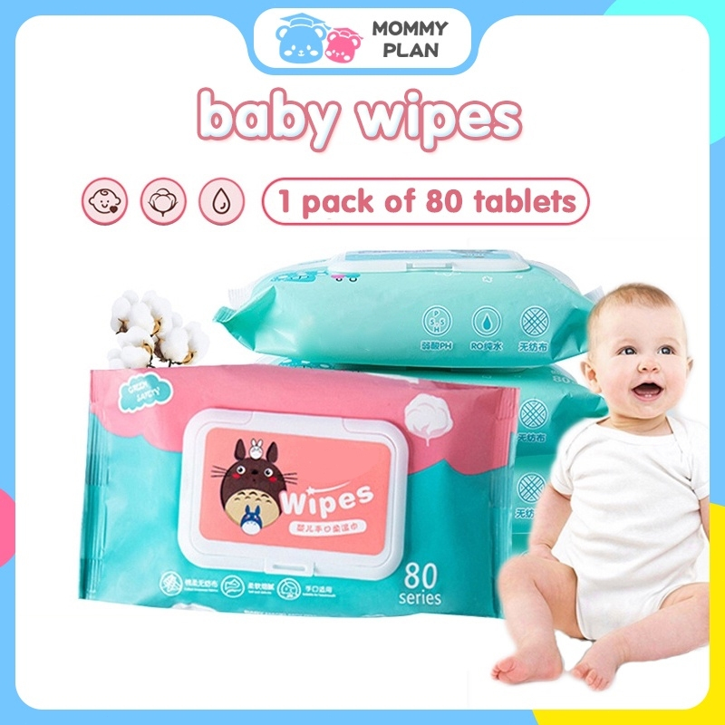 80PCS Baby Wipes / Baby Wet Tissue Anti Bacterial Alcohol Free Wipe ...