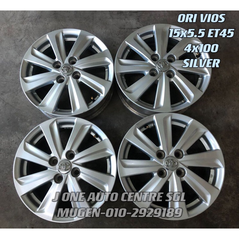 USED RIM ORI VIOS 15 inch for VIOS MYVI BEZZA AXIA JAZZ CITY | Shopee ...