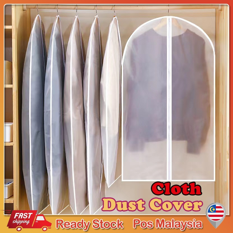 Clothes Dust Cover Transparent Dust Bag Hanging Cloth Pocket Washable ...