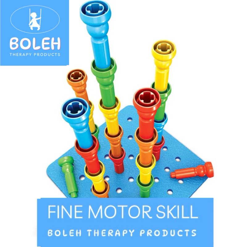 BOLEH Peg Board, Pegboard For Kids, Pegboard Toys, Fine Motor Skill ...