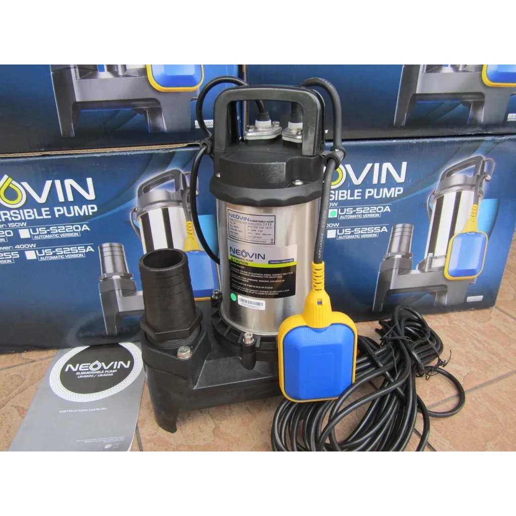 Neovin US-S220 Auto (50mm / 2-inch) 150-watt Koi Submersible Pump ...