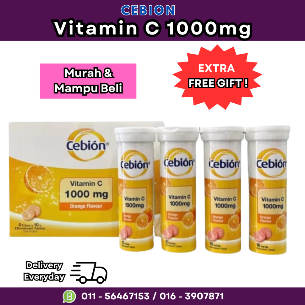 Cebion Effervescent Vitamin C - Orange (1000mg x 10s ) | Shopee Malaysia