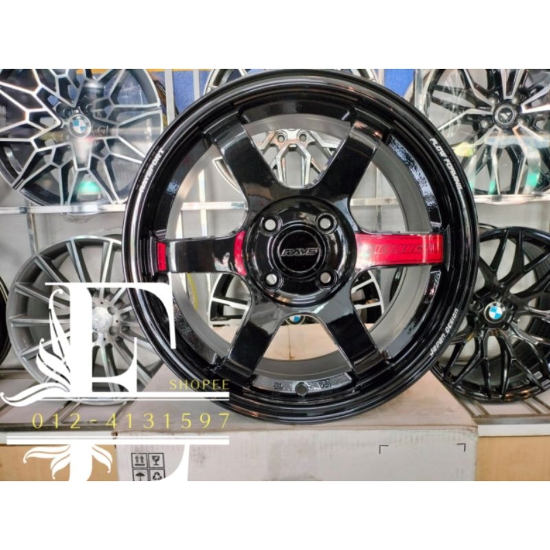 NEW SPORT RIM 15 INCH RAYS TE37 RM880 4PC TE 37 MYVI ALZA CITY VIVA ...