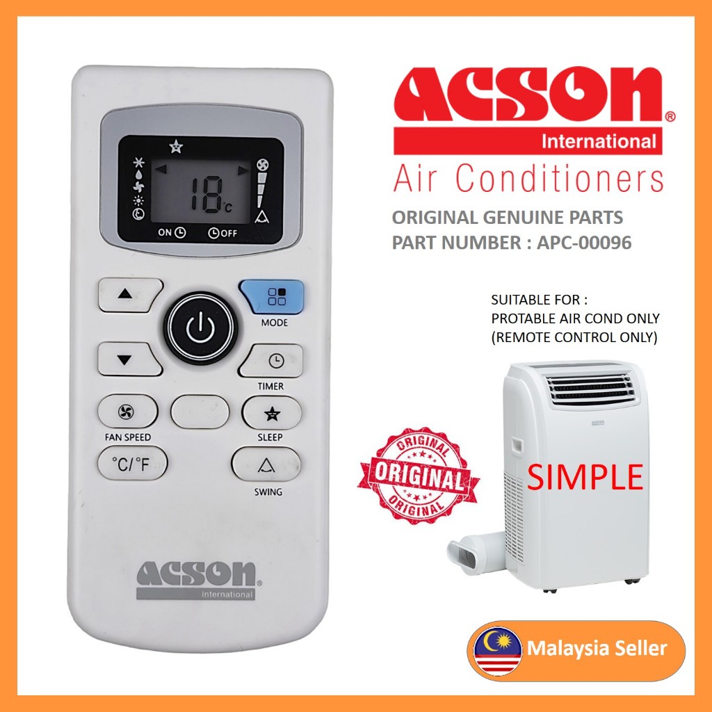 100% Genuine Original Acson Portable Aircond Air Cond Air Conditioner ...