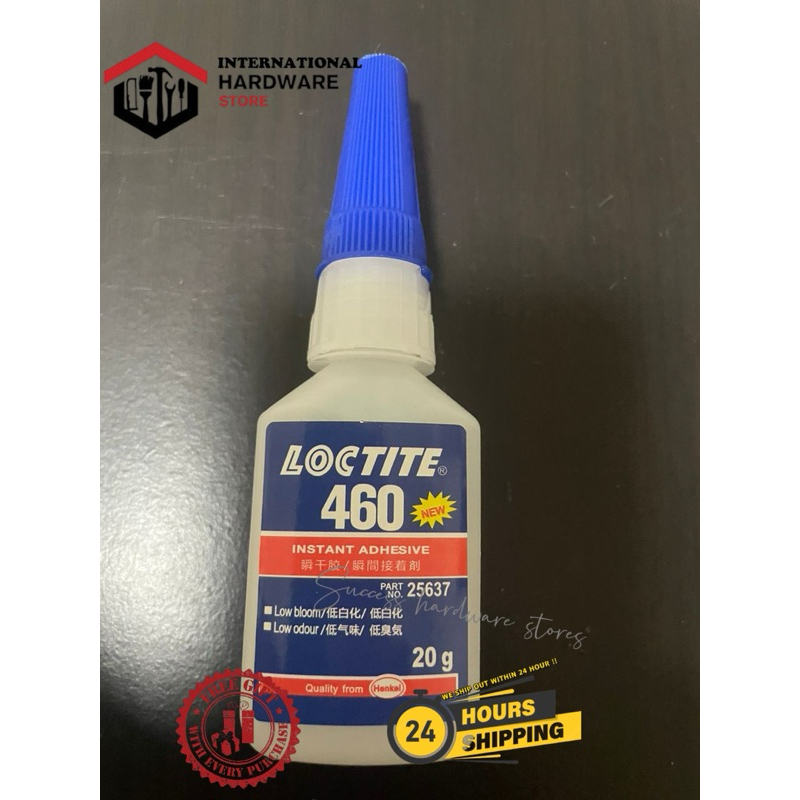 HENKEL LOCTITE 460 LOW ODOR-LOW BLOOM INSTANT ADHESIVE CLEAR 20 G ...