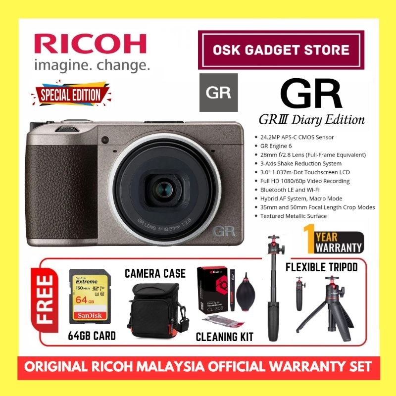Ricoh GR III GRIII GR3 Diary Edition Premium Compact Camera | With Free ...