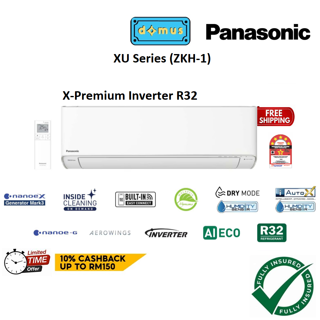 Panasonic Aircond X-Premium Inverter R32 Series Air Conditioner CS ...