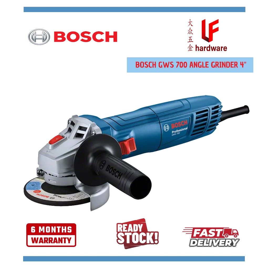 BOSCH GWS 700 ANGLE GRINDER 4" (710W) | Shopee Malaysia