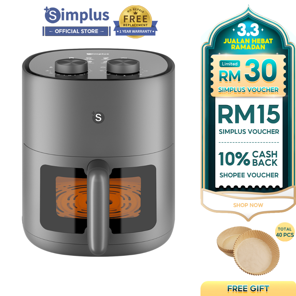 Simplus Air Fryer Gen S Series Next Generation 5l Large Capacity 1450w
