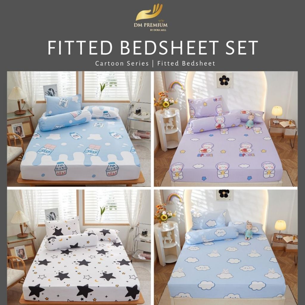 [READY STOCK] 2In1 Single Queen Cotton Pillow case Bantal Fitted ...
