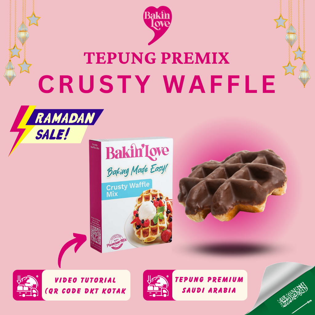 Tepung Waffle Crispy / Premium premix instant Mix flour (500G) (HALAL ...
