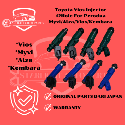 Toyota Vios Injector 12Hole For Perodua Myvi/Alza/Vios/Kembara | Shopee ...