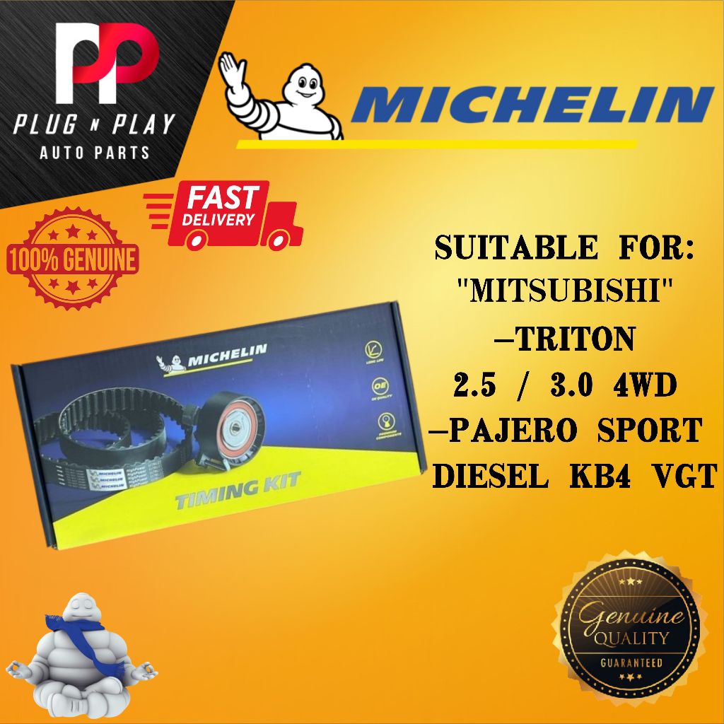 MICHELIN TIMING BELT KIT SET MITSUBISHI TRITON 2.5 , 3.0 4WD / PAJERO ...