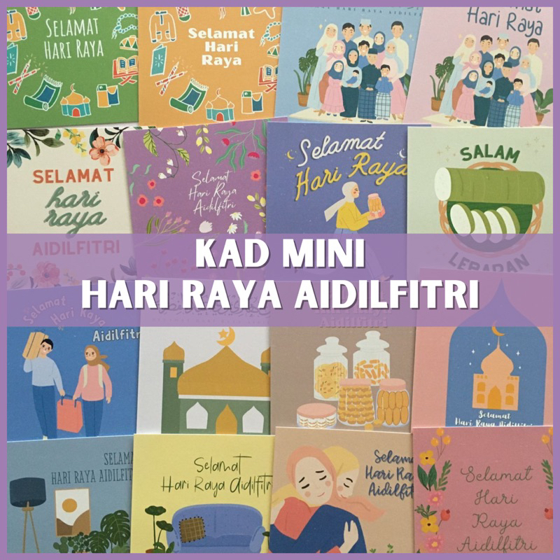 [READY STOCK] KAD MINI HARI RAYA AIDILFITRI - 10PCS/PACK | Shopee Malaysia