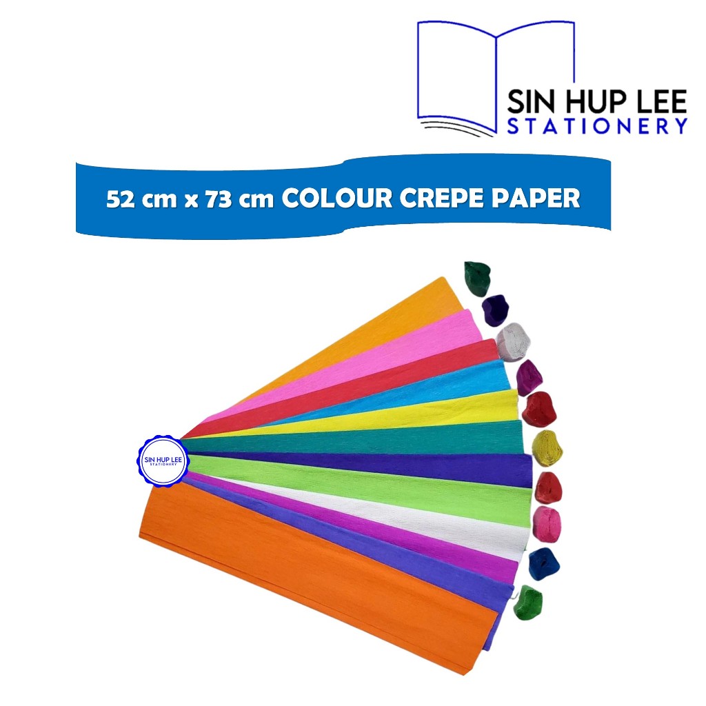 Colour Crepe Paper / Paper Flower / Crepe Tissue Paper 52cm x 73 cm ...