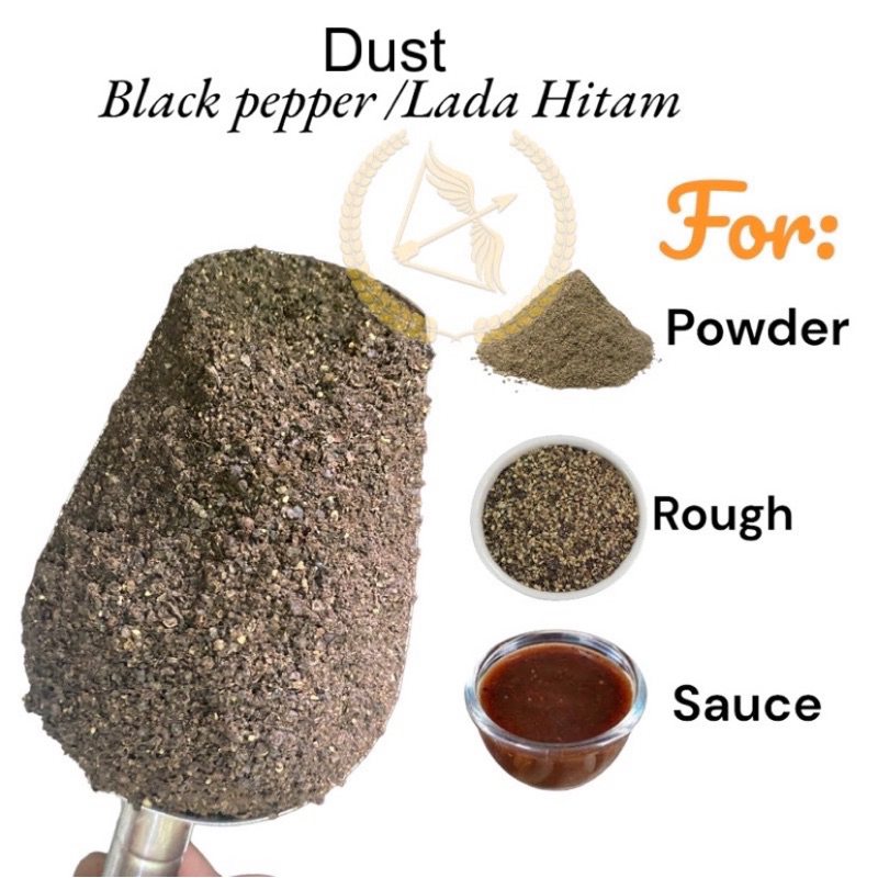 1kg Black Pepper Dust /Lada Hitam kulit/ For Grinding use only | Shopee ...