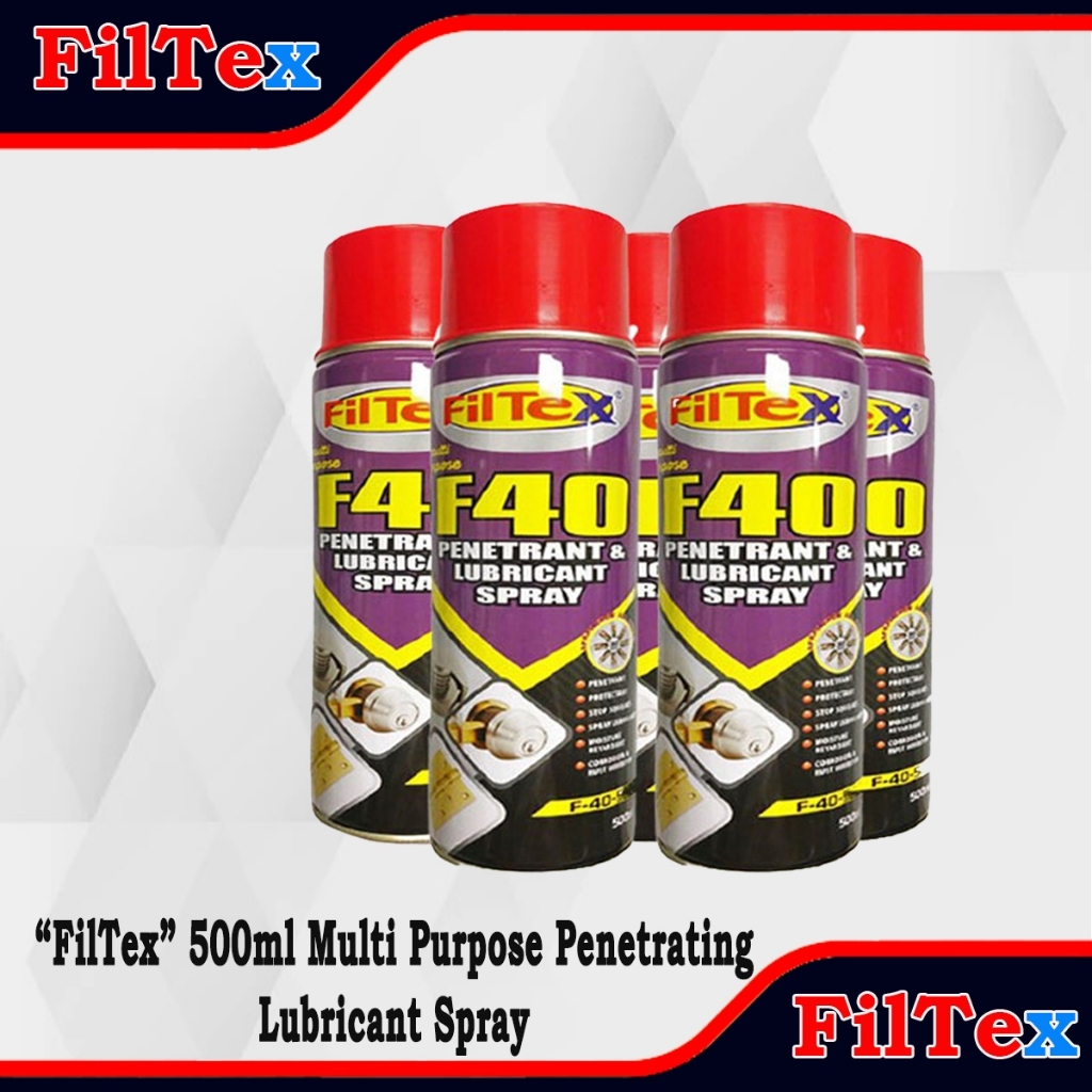 FILTEX PENETRANT LUBRICANT SPRAY Bigger Content F40 1 Bottle (500 ML ...