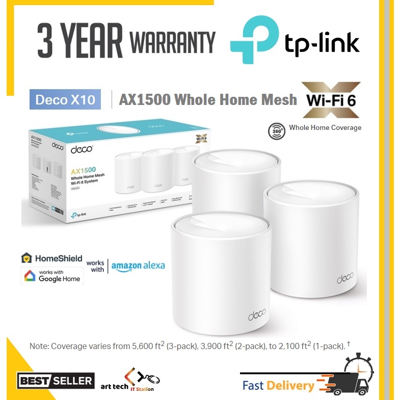 TP Link Deco X10 AX1500 Whole Home Mesh WiFi-6 / Deco X50 AX3000 Mesh ...